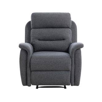 Usinestreet Usinestreet - Fauteuil de Relaxation 1 place en Tissu Gris léon - Gris foncé