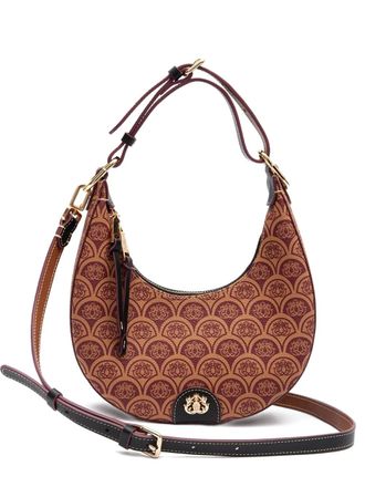 Isla sac porté épaule à motif monogrammé - Marron