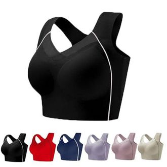 Generic Soutien-gorge correcteur de forme et de levage ultime, soutien dorsal confortable, sans armatures, soutien-gorge correcteur ultime, Noir, 4XL