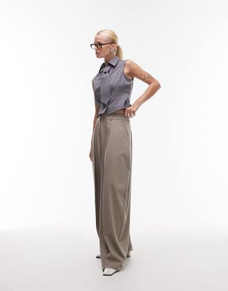 Asos Pantalon habill&eacute; coupe cocon - Neutre