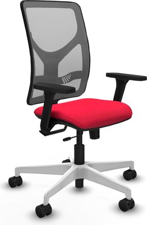 Piqueras y Crespo B&uuml;rostuhl, rot, mit 3D-Armlehnen, h&ouml;henverstellbare Lendenwirbelst&uuml;tze, ausgestattet mit Syncro/Traslack und Schneideschaum, mit Rollen von 65 mm, Nyl