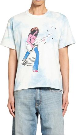 ERL Erl, Homme, Tops, Bleu, Taille: L Rocker Tie Dye T-shirt Graphique