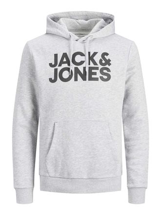 Jack & Jones Herren JCORETAIL Sweat Hood NOV LTN Kapuzenpullover, Grau, XL