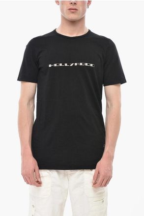 Rick Owens DRKSHDW Solid-Color Crewneck T-Shirt with Contrast Print size L