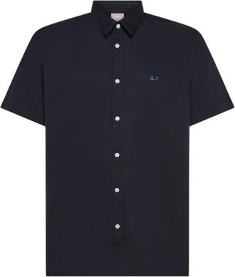 Sun 68 Homme, Chemises, Bleu, Taille: XL Short Sleeve Shirt