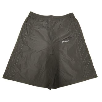 Off-white Off-white - Schwarze Trainingsshorts Mit Diag-umrissenem Muster