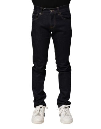 Dolce & Gabbana Black Cotton Skinny Men Denim Jeans Elastane Clothing