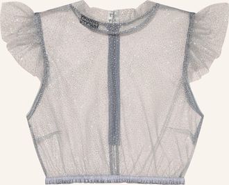 Kinga Mathe Kinga Mathe Dirndlbluse Heiki Mit Glitzergarn grau