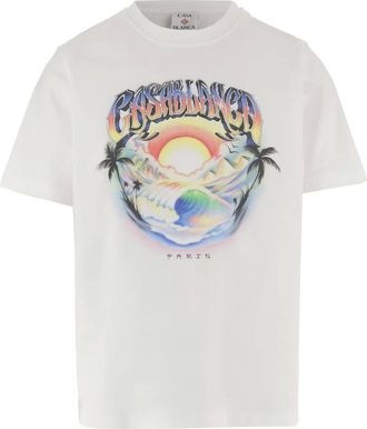 Casablanca Homme, Tops, Blanc, Taille: L T-Chemises