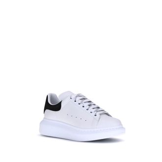 Alexander McQueen Womens White Calf Leather Bos Taurus Platform Sneakers