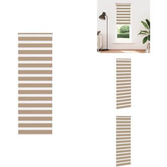 vidaXL Vidaxl - Zebrarollo Sandbraun 90x230 cm Stoffbreite 85,9 cm Polyester - Zebra-Jalousie - Zebra-Jalousien - Zebra-Rollo - Doppelrollo