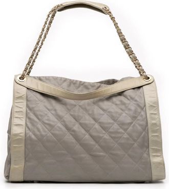 Chanel Hobo Bags - Quilted Lambskin In The Mix Tote - Gr. unisize - in Grau - f&uuml;r Damen