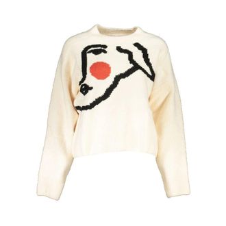 Desigual Eleganter Bestickter Pullover - - Knitwear - Damen - Wei&szlig; - XL