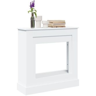 vidaXL Vidaxl - Cadre de chemin&eacute;e blanc 90x30x90 cm bois ding&eacute;nierie