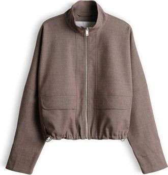 OPUS Kurzjacke Boxy aus zweifarbigem Twill Pattentaschen