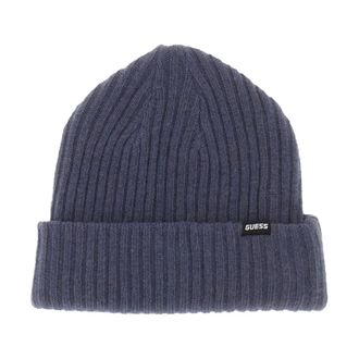 Guess Homme, Accessoires, Bleu, Taille: ONE Size Bonnet laine