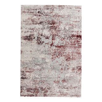 Astra home24 Kurzflorteppich Noa I Beige/Rot/Creme 133 x 190cm Webstoff