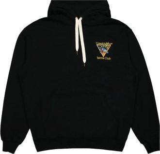 Casablanca Tennis Club Icon Bestickter Sweatshirt Schwarz - - Sweatshirts & Hoodies - Herren - Schwarzk - 2XL