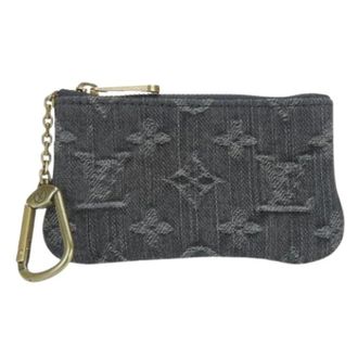Louis Vuitton unisex, Pre-owned, Noir, Taille: ONE Size Portefeuille en denim doccasion