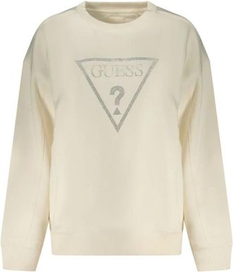 Guess Femme, Sweatshirts et sweats &agrave; capuche, Blanc, Taille: 42 FR Statement SweaT-shirt