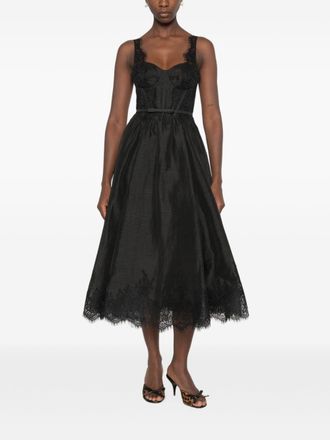 Zimmermann Lace-Trim Corset Dress - Black