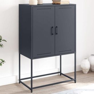 vidaXL Buffet haut anthracite 68,5x38,5x107 cm acier - Vidaxl