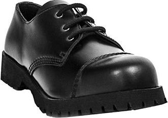 Boots & Braces Chaussures Rangers &agrave; 3 trous, noires, pointure, Noir, 44 EU