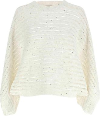 PESERICO Pull Col Rond - Blanc