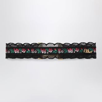 Chlo&eacute; Choker-Halskette aus Spitze und Jacquardband mit Blumenmuster