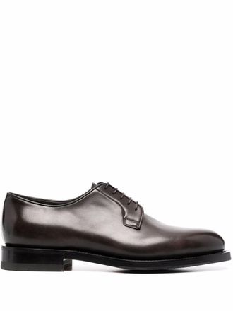Santoni derbies en cuir - Marron
