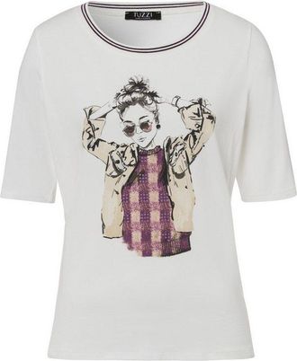 Tuzzi Nero T-Shirt Shirt GLAM ON TRACK mit Frontmotiv