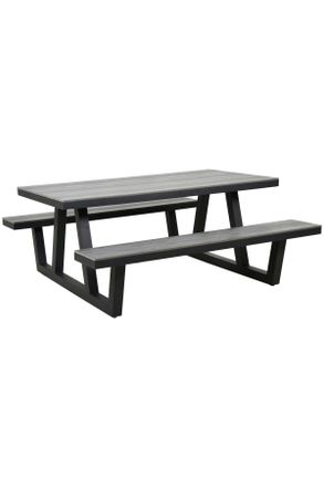 ambia GARDEN Gartentischgruppe, Anthrazit, Grau, Metall, Kunststoff, Gartenm&ouml;bel, Gartenm&ouml;bel-Sets