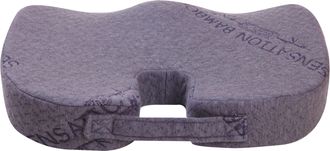 Herzberg HG8040 Memory-Schaum-Kissen, Bambus-Sitzkissen, ergonomisch, U-Ausschnitt und gesunde Haltung, perfekte Unterstützung für die Erholung