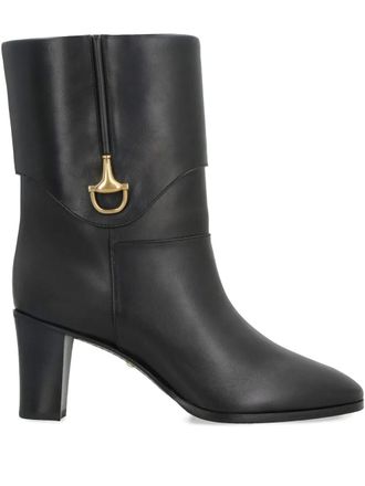 Gucci bottines Half Horsebit en cuir - Noir