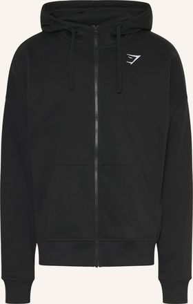 Gymshark Gymshark Oversized-Sweatjacke Crest schwarz