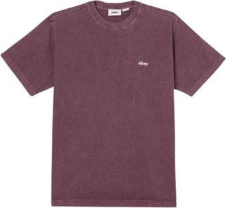 Obey Homme, Tops, Rouge, Taille: M T-shirt Pigment&eacute;