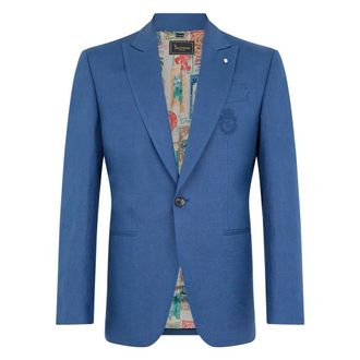 Billionaire Boys Club Linen Blazer Miami Vice Fit - - Jackets - Herren - Blau - 2XL