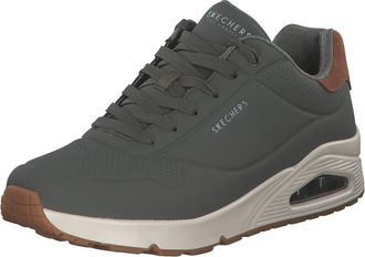 Skechers Herren UNO-Suited On Air Sneakers, Dusty Olive/Durabuck/Chestnut Suede, 47.5 EU