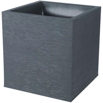 Eda Pot carre Graphit - 39 x 39 x 43 cm - 35 l - Gris anthracite