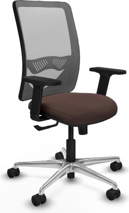 Piqueras y Crespo B&uuml;rostuhl Zulema braun mit 2D-Armen, h&ouml;henverstellbare Lendenwirbelst&uuml;tze, ausgestattet mit 3 Positionen und Schneidschaum, mit 65 mm Nylon-Rollen, Gr