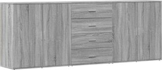 vidaXL Vidaxl - Buffets 3 pcs Sonoma gris Bois ding&eacute;nierie