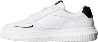Calvin Klein Baskets Cupsole Homme Chunky Low Semelle &Eacute;paisse, Blanc (Bright White/Black), 43