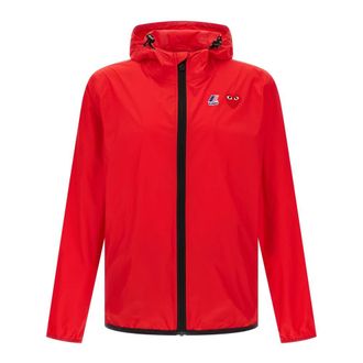 Comme Des Gar&ccedil;ons Wasserabweisende Stoffjacke mit Kapuze - - Jackets - Damen - Rot - S