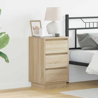 vidaXL Cabinet de chevet avec tiroir Ch&ecirc;ne sonoma 39 x 34,5 x 65 cm Vidaxl