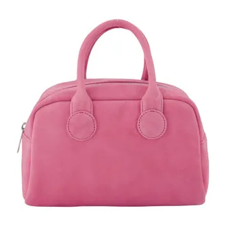 Marge Sherwood Soft Goatskin Bowling Bag - Pink
