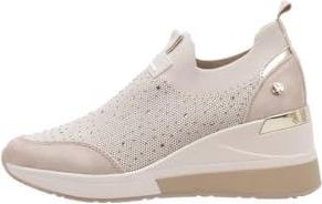 Xti Sneakers Femme Beige - Chaussures Confortables et polyvalentes - Mode décontractée - Modèle 14241801 (Taille37)