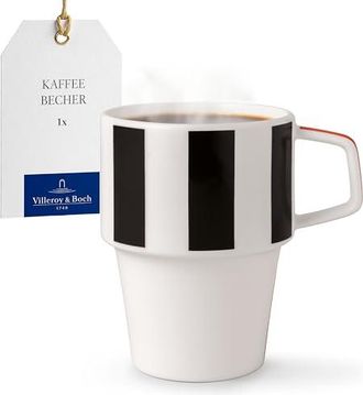 Villeroy & Boch Memphis Collection Henkelbecher Gro&szlig; Bunt, Sp&uuml;lmaschinenfest, Mikrowellensicher, Gro&szlig;e Tasse f&uuml;r Kaffee oder Tee, Kaffeetasse, Kaffeebecher, Orangefar
