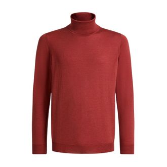 Kiton Luxuri&ouml;ser Cashmere Seiden Rollkragen Top - - Knitwear - Herren - Rot - XL