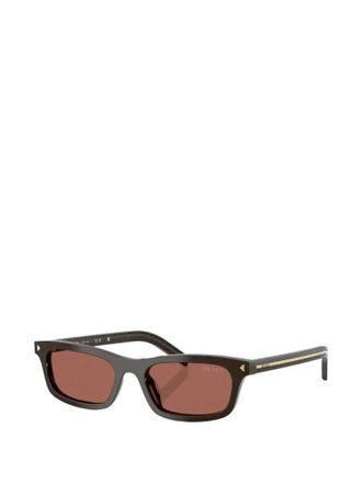 Prada PRD05S Rectangle Frame Sunglasses - Brown