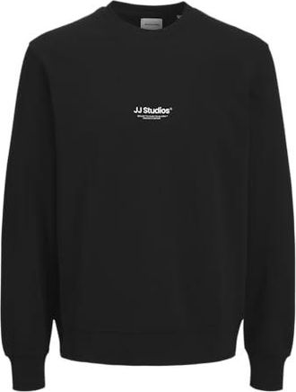 Jack & Jones Crew Neck Jjesoho Sweat à col Rond Noos Pls, Noir, 4XL Homme